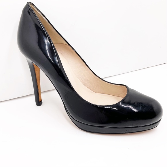 L.K.BENNET | Shoes | Lk Bennett Sledge Patent Roundtoe Platform Pumps ...